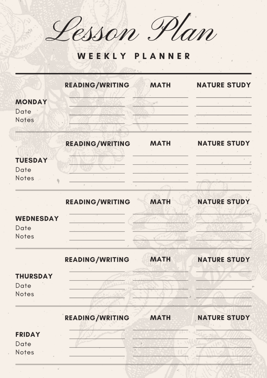 Simple ( free ) Lesson Planner