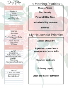 Our Fall Homeschool Routine